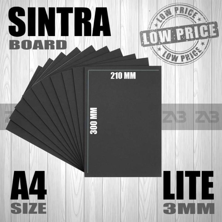 10 pcs 3mm Sintra Board Black A3 / A4 / A2 / 6R Size Lite | Lazada PH