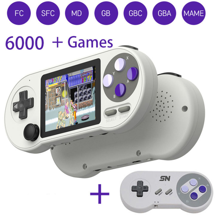 Portable Handheld Game Console 3 inch IPS Retro Game Consoles Built-in 6000 Games Mini Video ...