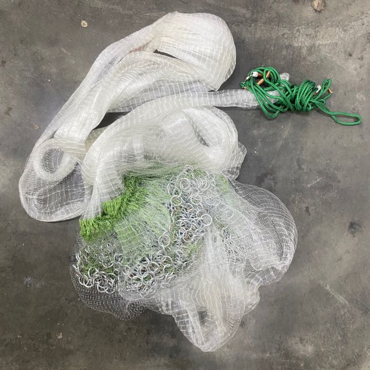 Jala Ikan Jala Udang Fish Net Fishing Net Rantai Besi Bergalvani 渔网虾网撒网 ...