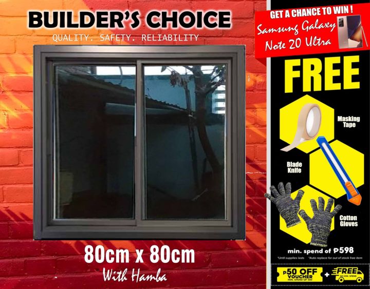 80cm x 80cm Aluminum Sliding Window | Lazada PH