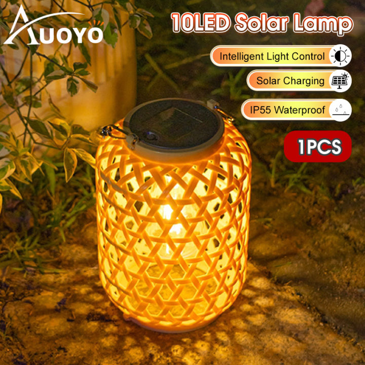 Auoyo Hang Lamp Warm Light Outdoor Solar Garden Lights Solar Charging ...