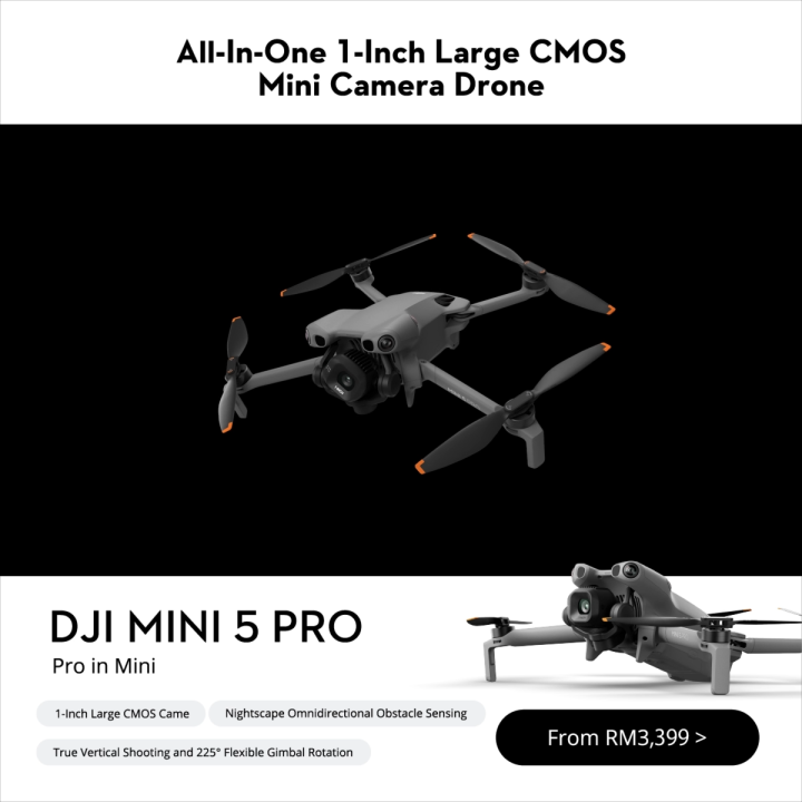 DJI Mini 5 Pro -Camera Drone | 1-Inch CMOS Camera | Vertical Shooting ...