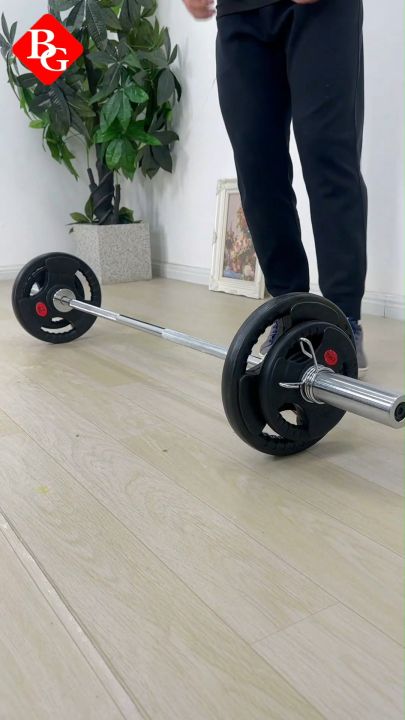 BG SPORT Barbell Rod Stick Alat Olahraga Fitness Angkat Besi 150Cm ...