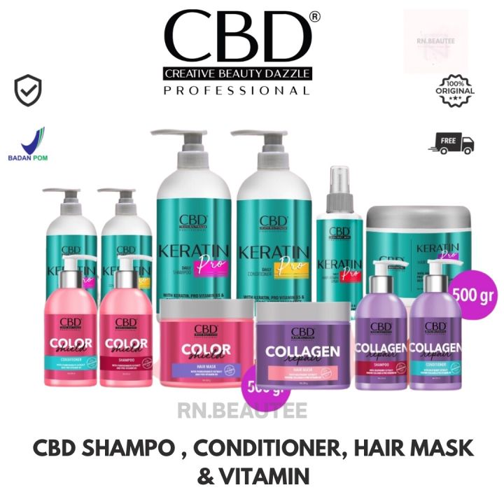 CBD KERATIN PRO | COLLAGEN REPAIR |COLOR SHIELD HAIR MASK SHAMPOO 250 ...