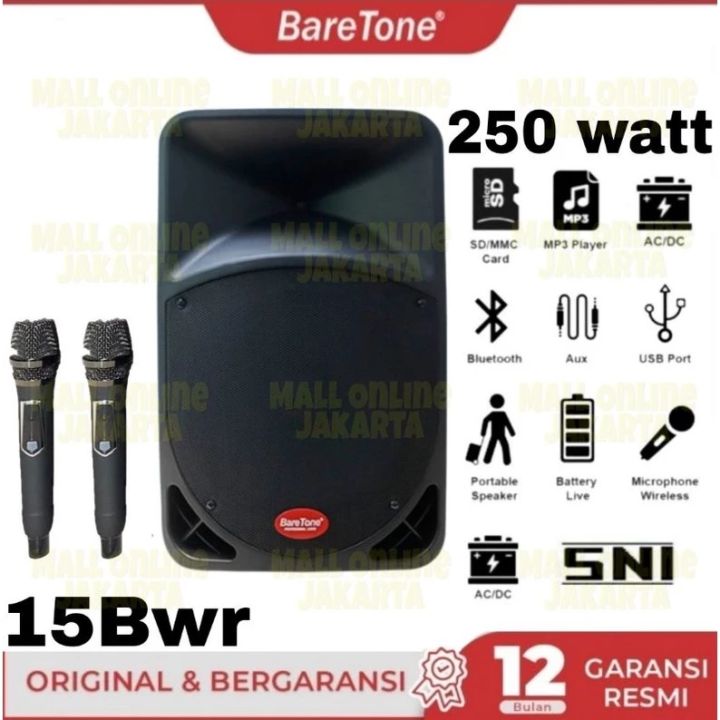 speaker aktif portable baretone 15 bwr 250watt | Lazada Indonesia