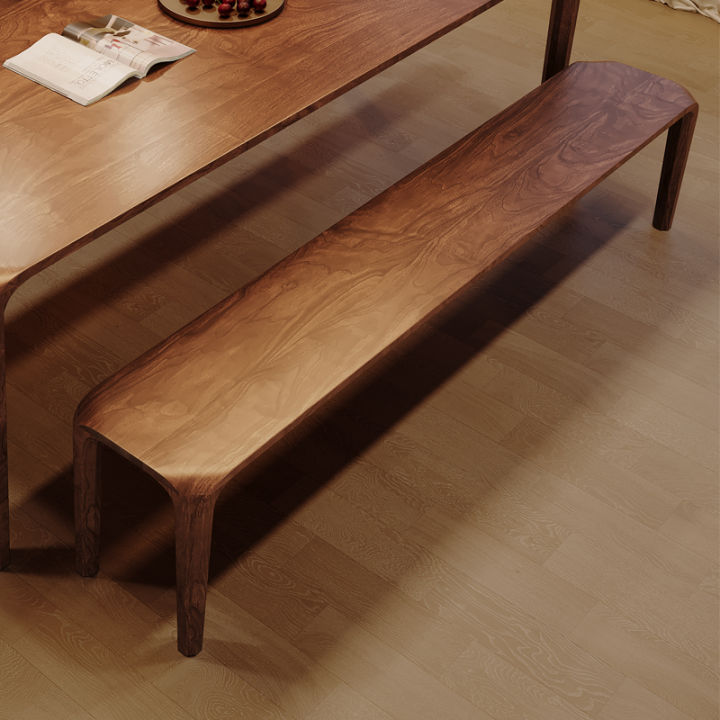 North America Black Walnut Wooden Bench Dining Table Stool Shoe ...