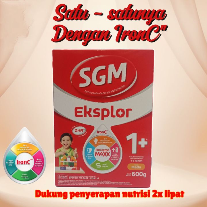 SGM Eksplor 1+ dengan varian rasa madu 600gr | Lazada Indonesia