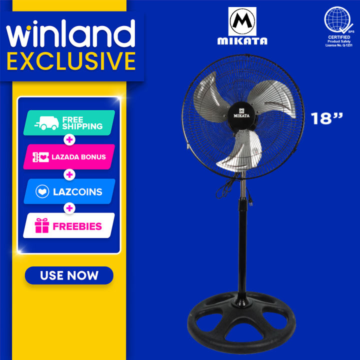 Mikata by Winland Industrial Economy Series 18inch/457mm Stand Fan ...