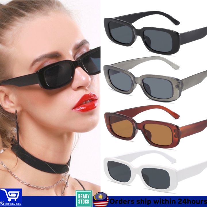 🇲🇾Korea Style Fashion Square Frame Sunglasses Women Vintage Retro ...