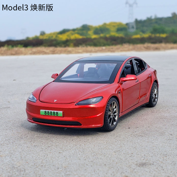 Tesla Model 3 Alloy Car Model 1:32 Upgrade Version Metal Toy Vehicle ...