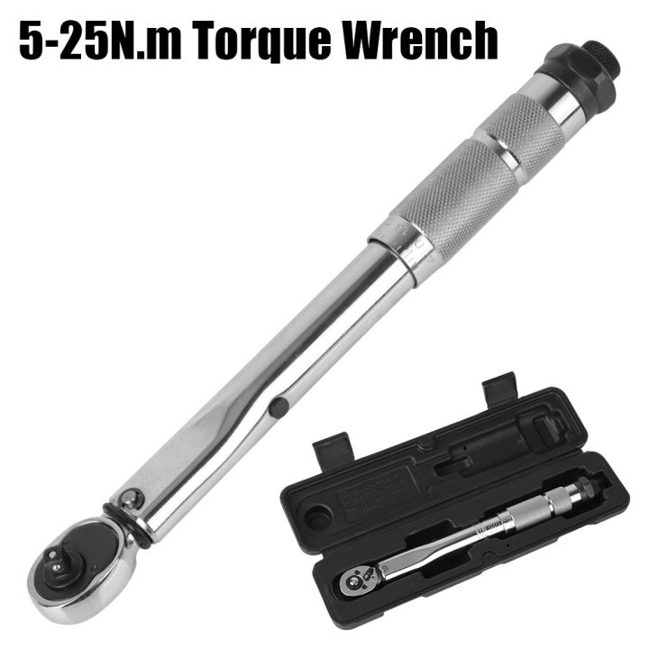 Adjustable Torque Wrench 5-25N.m Micrometer 1/4'' Drive Professional ...