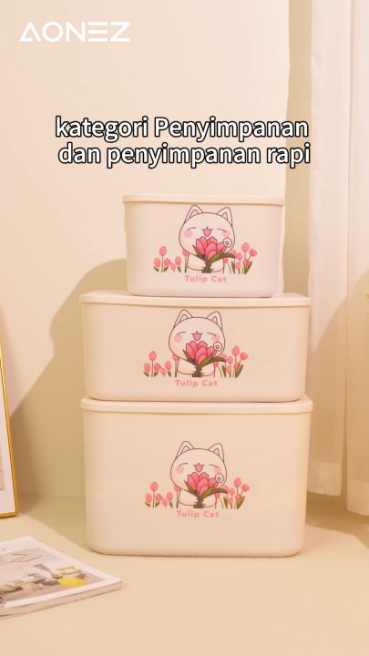 AONEZ Size besar Kotak Penyimpanan Bin Pantry Serbaguna kotak plastik ...