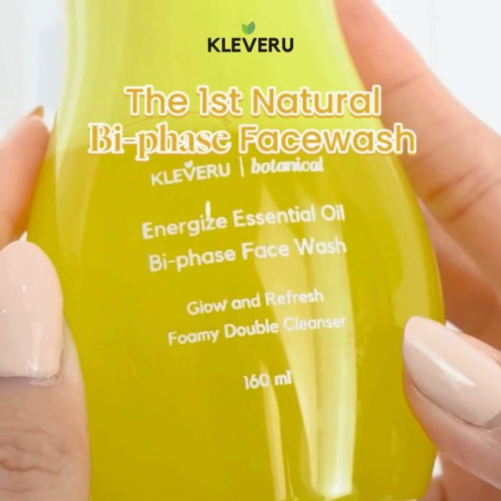 KLEVERU Botanical Energize Essential Oil Bi-phase Face Wash ( 2in1 ...