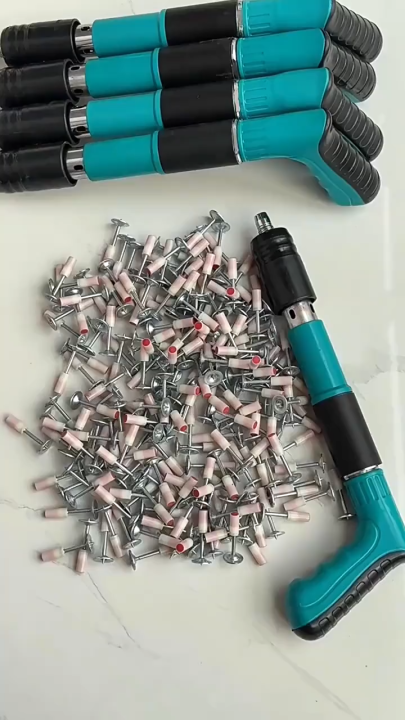 Free 220 Nails Nail Gun Heavy Duty Nail Gun Power Tool Concrete Nail ...