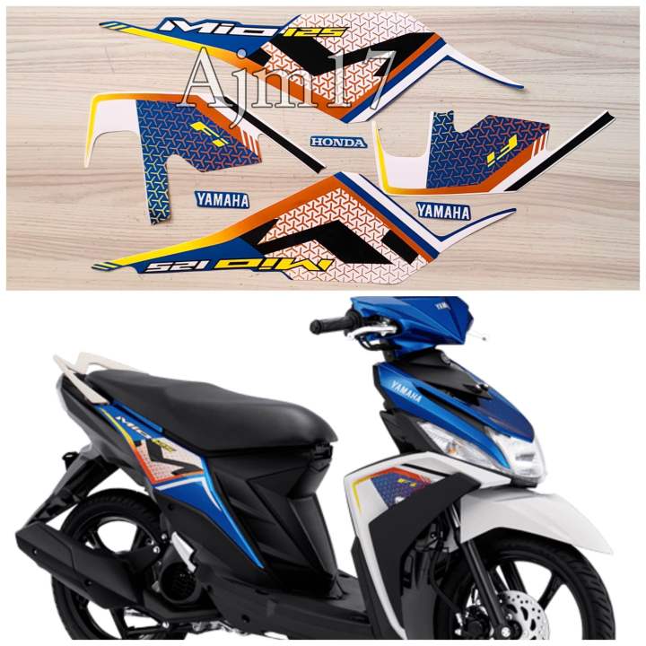 STIKER STRIPING MIO M3 2022 BIRU PUTIH | Lazada Indonesia