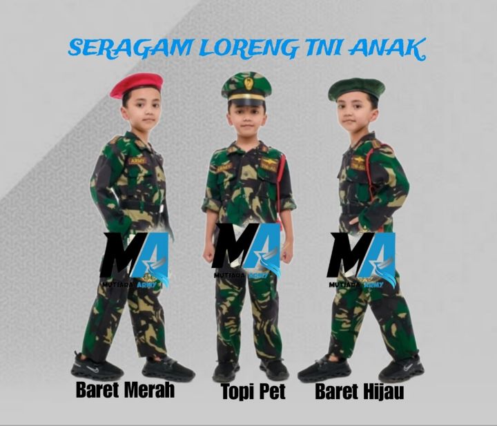 Seragam tni loreng anak seragam karnaval tni Seragam tni loreng Ad | Lazada Indonesia