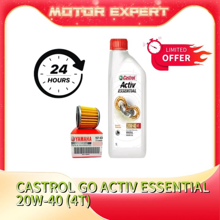 Castrol GO ACTIV ESSENTIAL Engine Oil 4T 20W40 (100% Original) 1 litre ...