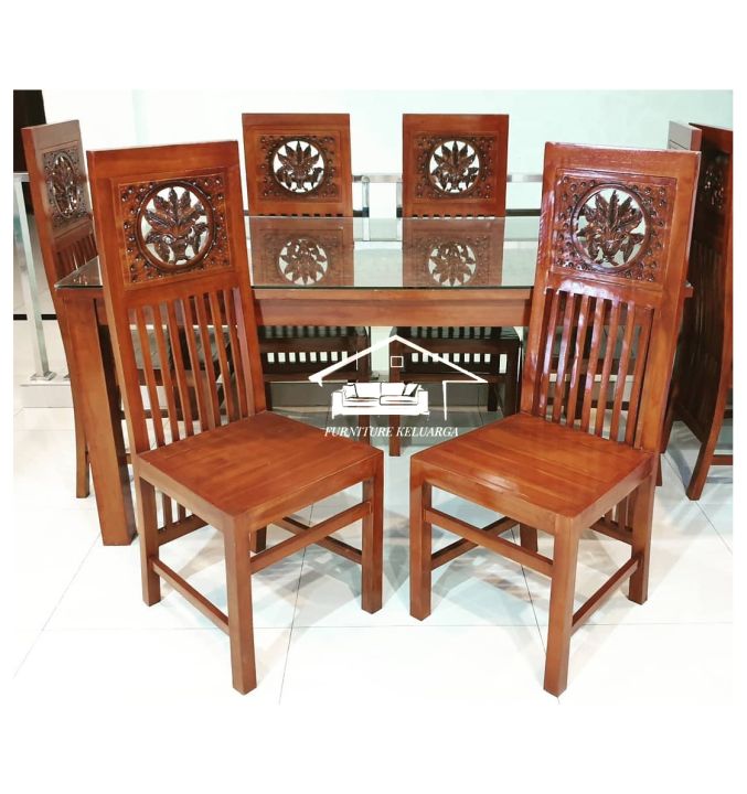 Kursi makan balero krawangan / Kursi makan minimalis / Meja makan jati ...