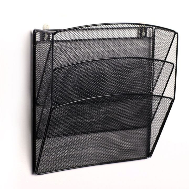 Wall-Mounted Multi-Functional File Rack Wall-Mounted Metal Document ...