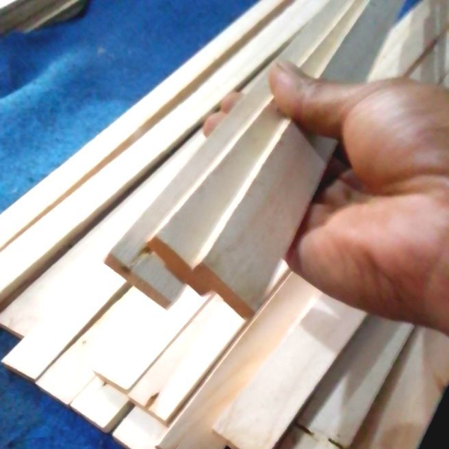 kayu liss kayu strip jati Belanda tebal 5 mm lebar 2 cm panjang 100 cm ...