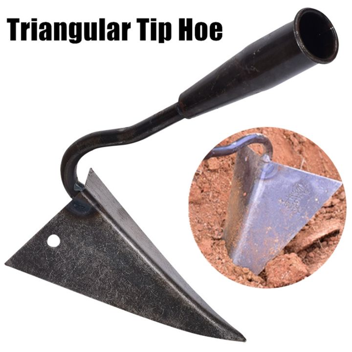 Garden Farm Hoes Tools Vegetable Planting Triangle Furrow Hoe Small Tip ...