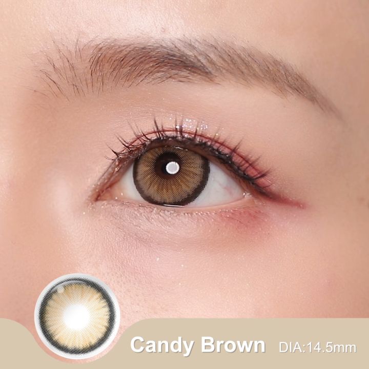 （COD）1 pasang lensa kontak warna diameter 14MM softlens softlens mata ...