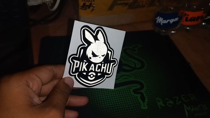 Reflective sticker motorcycle and car decals Pikachu | Lazada PH