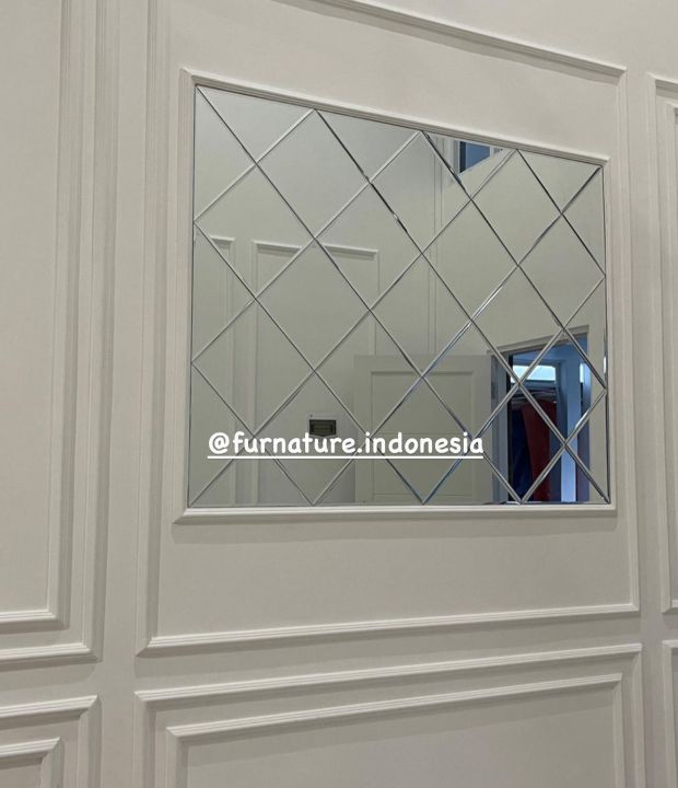 custom kaca cermin bevel ukuran 110 x 60 tebal 3mm | Lazada Indonesia