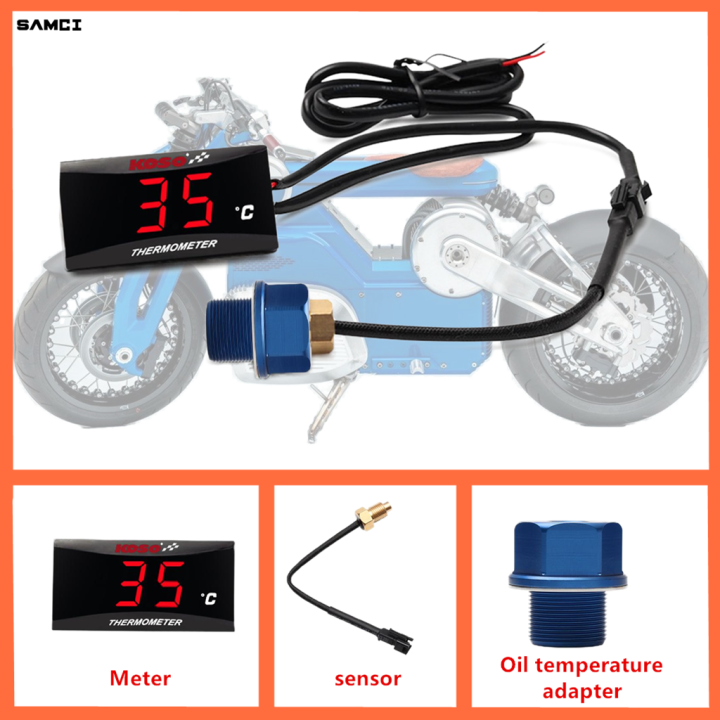 KOSO Oil Temperature Gauge Motorcycle Universal Oil Temperature Sensor ...