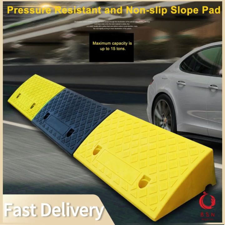 【COD】Rubber Heavy Duty Threshold Uphill Slope Curb Ramp Mat Pad Car ...