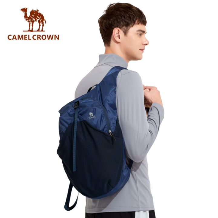 CAMELCROWN กระเป๋าเป้สะพายหลังกีฬากลางแจ้ง,กระเป๋าหนังน้ำหนักเบามากกระเป๋าวิ่งกันน้ำได้กระเป๋า ...