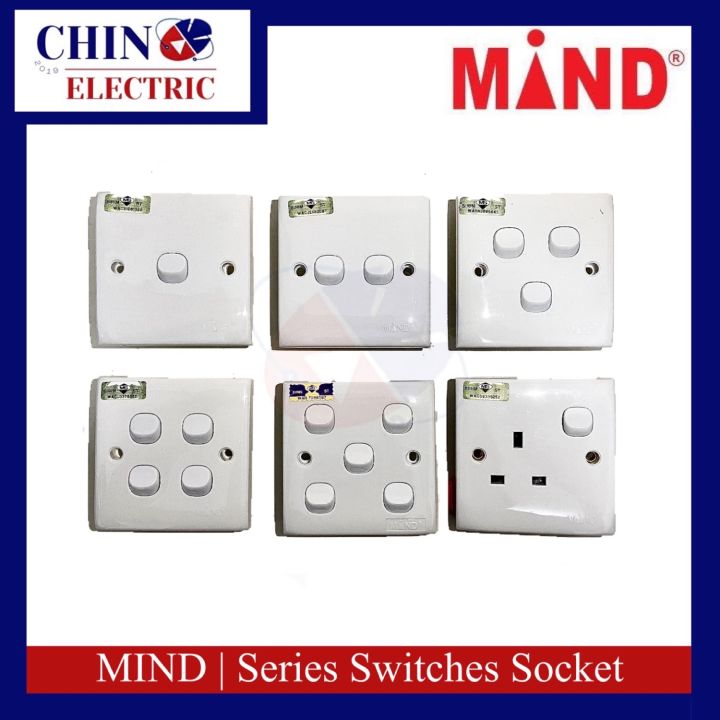 MIND 2K Series switch socket and socket outlet (SIRIM Approved) 1G 2G 3 ...
