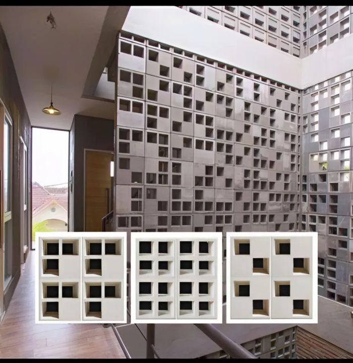 roster beton/varian motif dadul/warna abu/lubang angin modern/hiasan ...