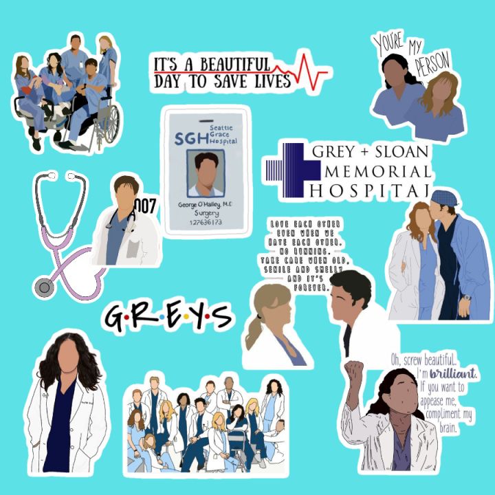 GREY'S Anatomy Laminated VINYL Waterproof Stickers | Lazada PH