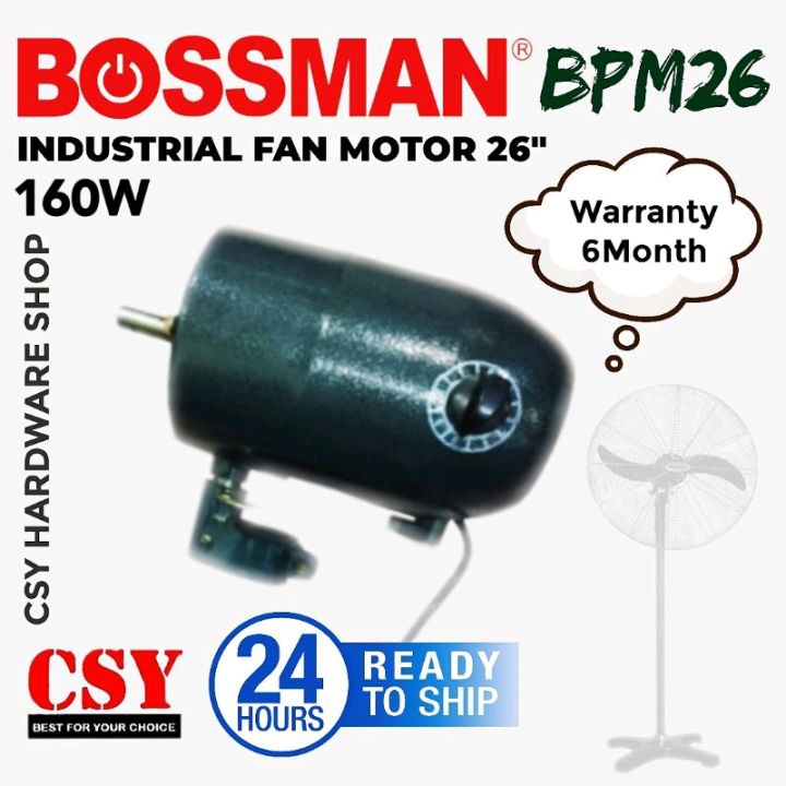 BOSSMAN 26" BPM26 Heavy Duty Industrial Standing Fan motor only | Lazada