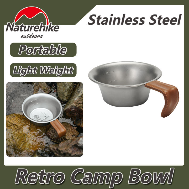 Naturehike Retro Camp Bowl Portable Picnic Stainless Steel Tableware ...