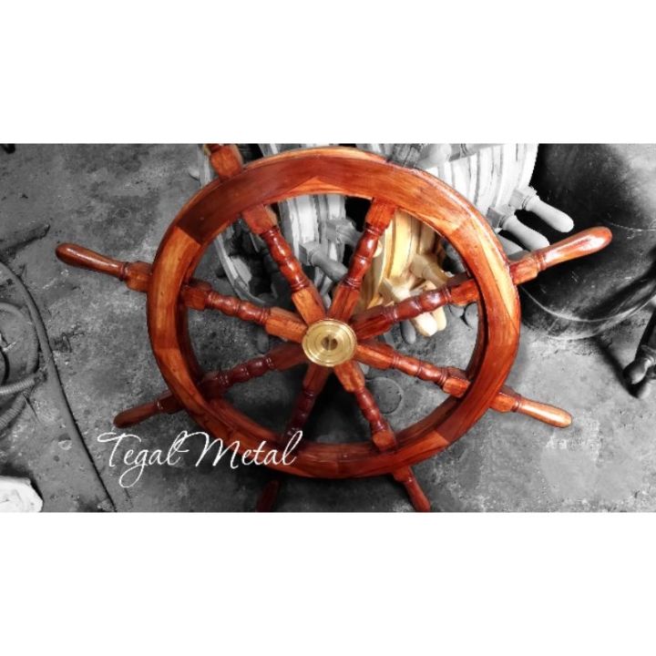 SETIR KAPAL KEMUDI PERAHU 34 Inch (Kayu Jati) | Lazada Indonesia