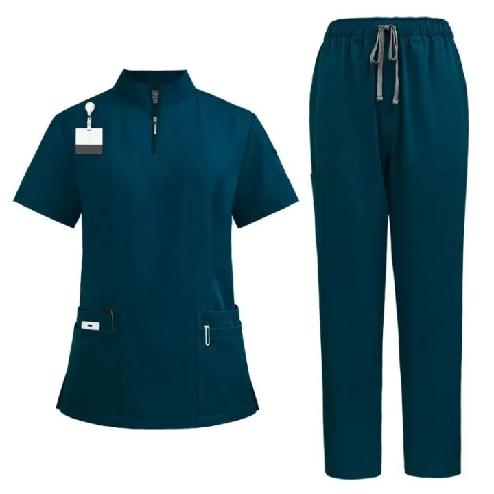 New Medical Doctor Nurse Surgical Uniforms Woman Scrub Set Beauty Salon ...