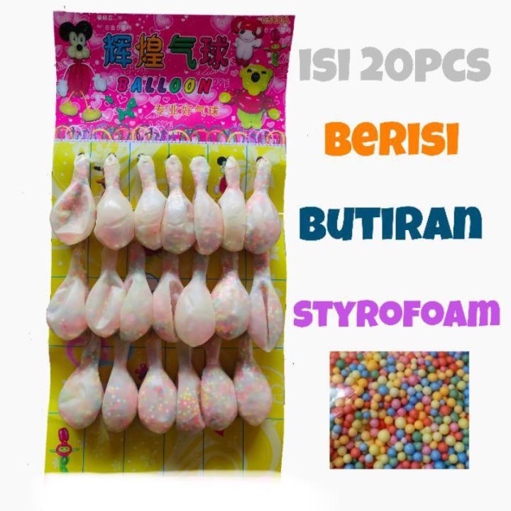1lembar balon busa transparan isi 20pcs | Lazada Indonesia