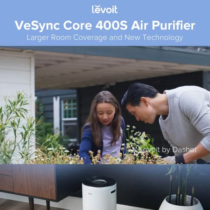 Levoit Core 400s Smart Air Purifier | Air Quality Monitor | H13 True ...