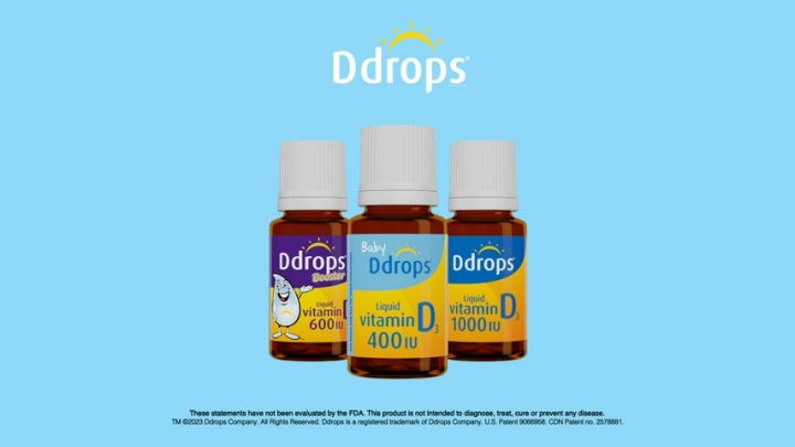 Ddrops Liquid Organic Vitamin D3 600 IU - Vitamin D for Kids, Supports ...