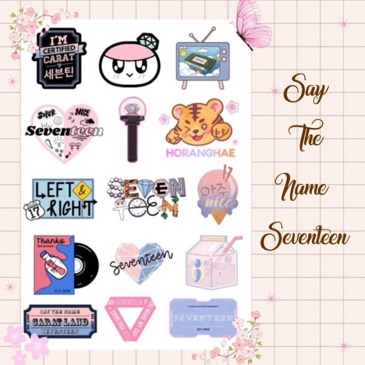 Kpop Seventeen Waterproof Laminated Sticker Pack Die-cut | Lazada PH