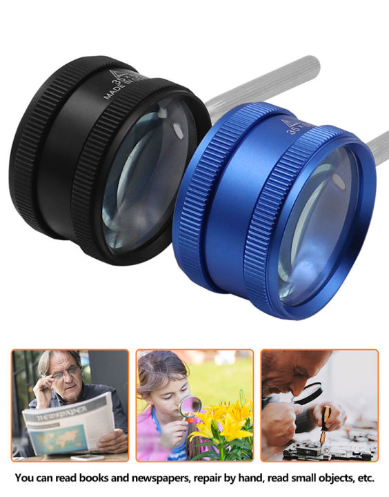 35X Handheld Magnifier Detachable Magnifying Glass Loupe Portable ...