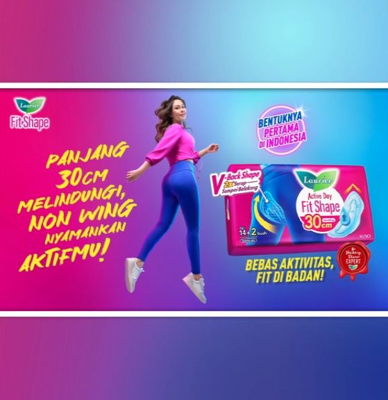 Laurier Active Day Fit Shape 30cm isi 14+2 Pads Non Wing | Lazada Indonesia