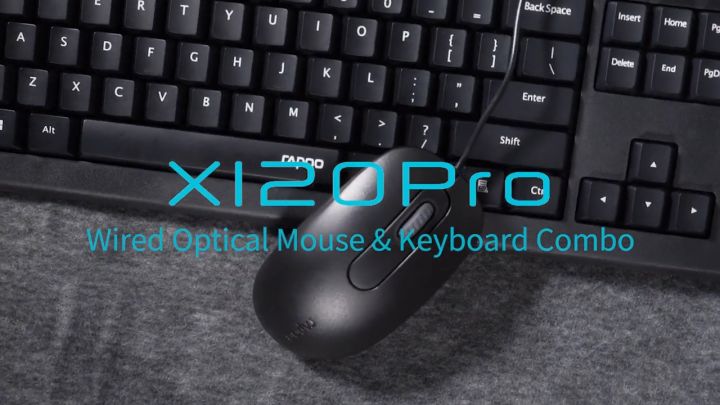 Rapoo X130Pro Wired Optical Mouse & Keyboard Combo | Lazada