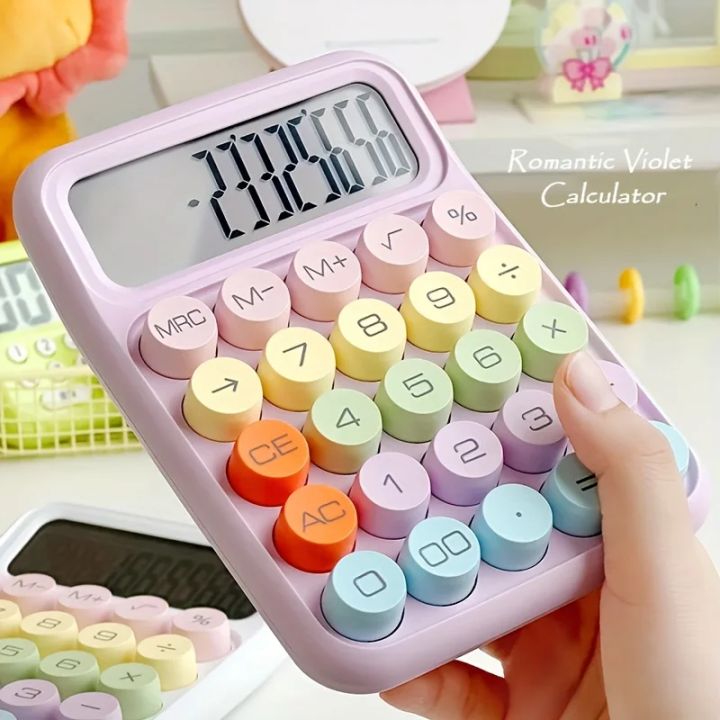 1pc 12-digit large LCD display and big round button desktop calculator ...