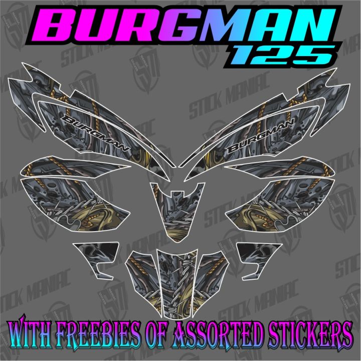Suzuki Burgman 125 decals sticker, Laminated | Lazada