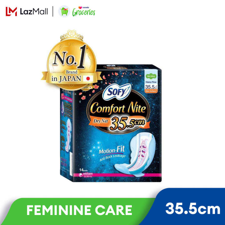 SOFY Side Gather Night Slim Wing 35.5cm 14pcs | Lazada