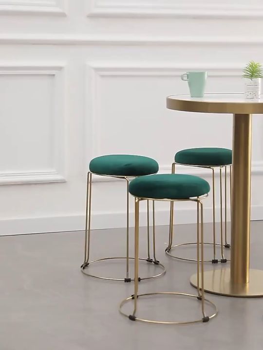 Bincoo Nordic Chair Stackable Stool Household Round Stool Living Room ...