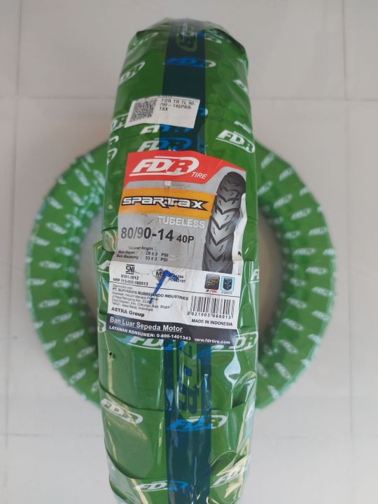 Ban Fdr Spartax Depan 80/90-14 Ban Luar Fdr 80/90-14 Ukuran Depan Beat ...